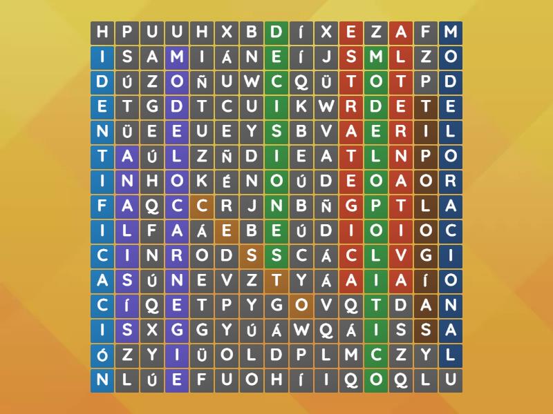 Dinamica sopa de letras - Wordsearch