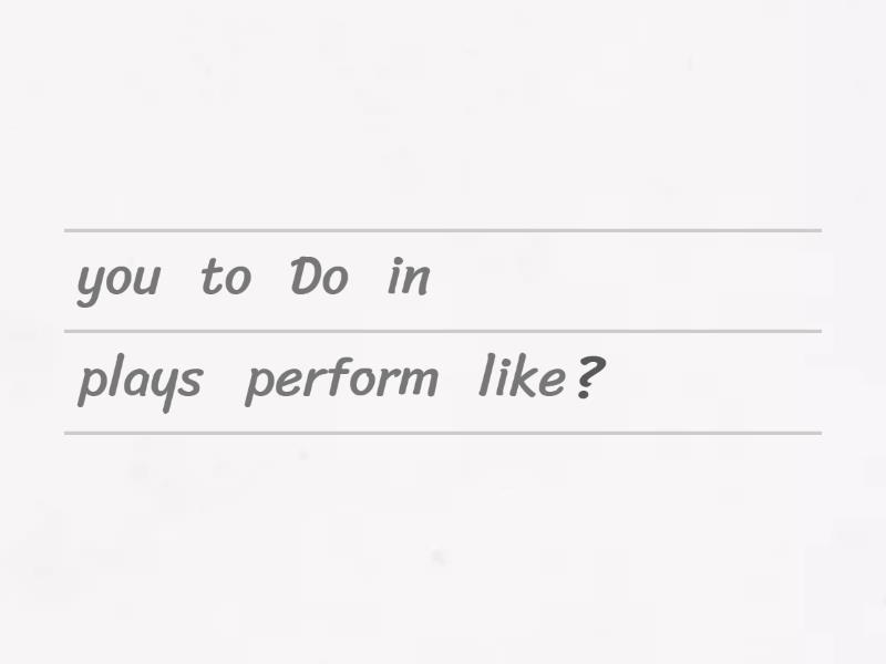 Simple present - Do/Does - Yes/No questions and answers. - Unjumble