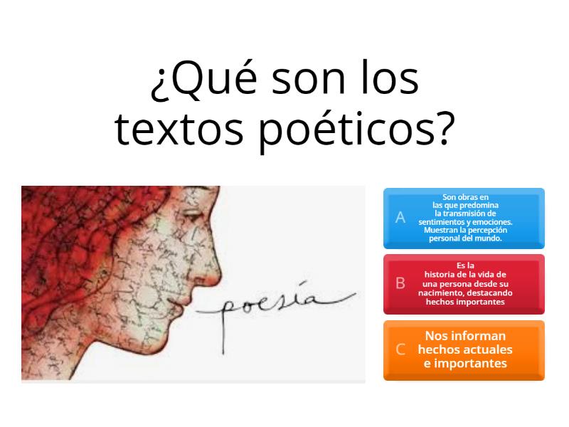 Elementos de los textos poéticos - Quiz