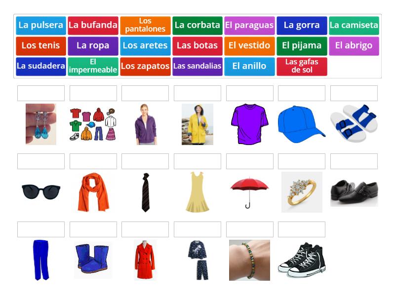 Esp 2 La ropa y los complementos - Match up