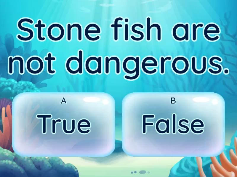 Stone Fish (True and False) - Quiz