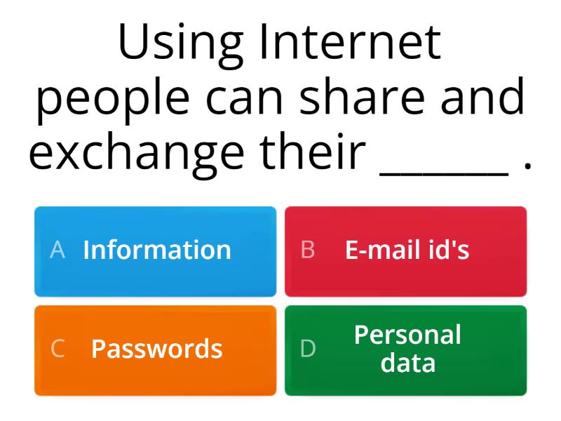 Internet - Grade 3 - Quiz