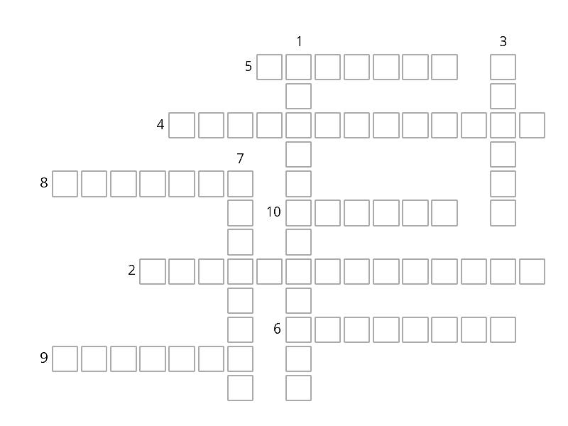 Actividad para empezar la clase: vocabulario - Crucigrama
