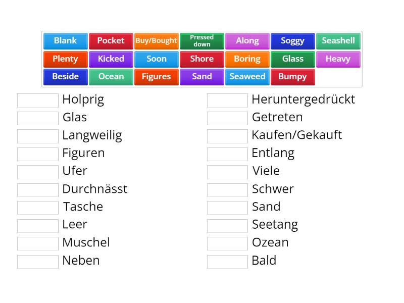 Nate the Great and the Boring Beach Bag p. 9 - 19 Vocabulary eng-ger ...