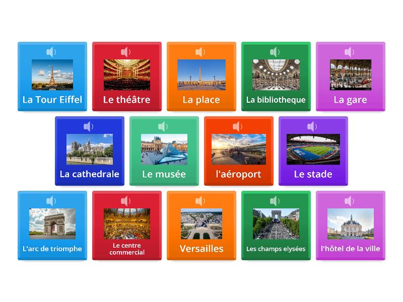 Lieux et Monuments de la ville_ Paris - Flip tiles