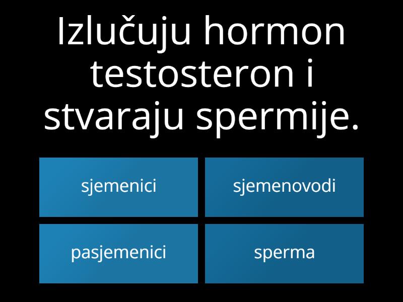 Spolni sustav, 8. razred - Quiz