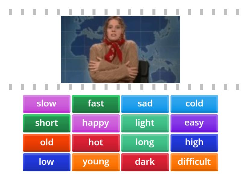 Roadmap A1 Unit 7C (adjectives) - Find the match