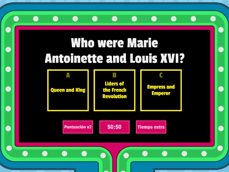 French Revolution- Michelle B. - Gameshow quiz