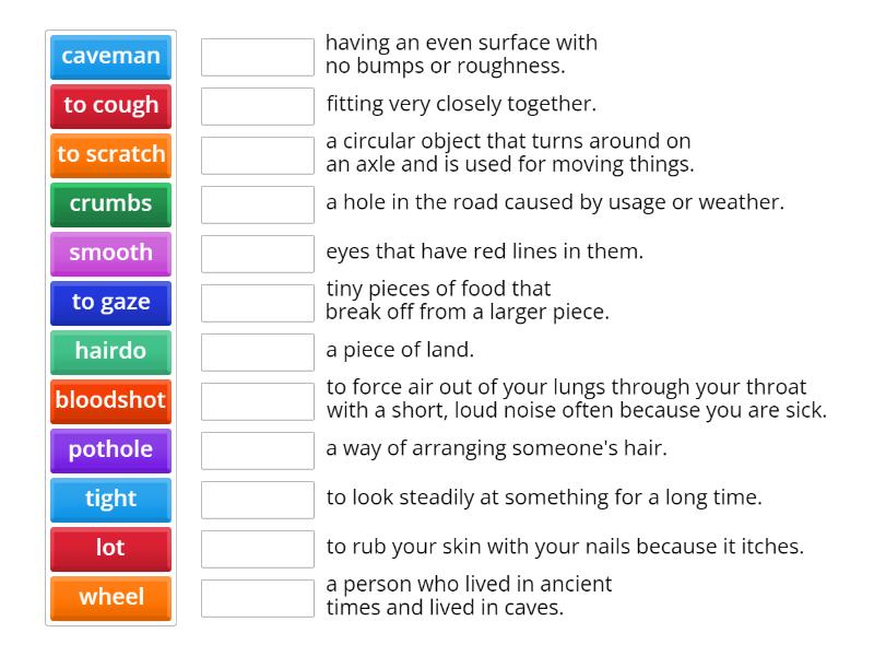 The Church - Vocabulary - Match up