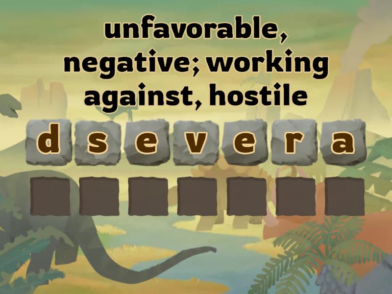 Sadlier Vocabulary Level A Unit 2 Lesson 1 - Anagram