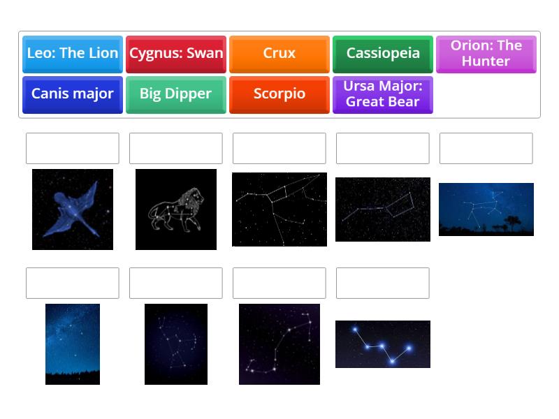 Types of Constellations - Match up