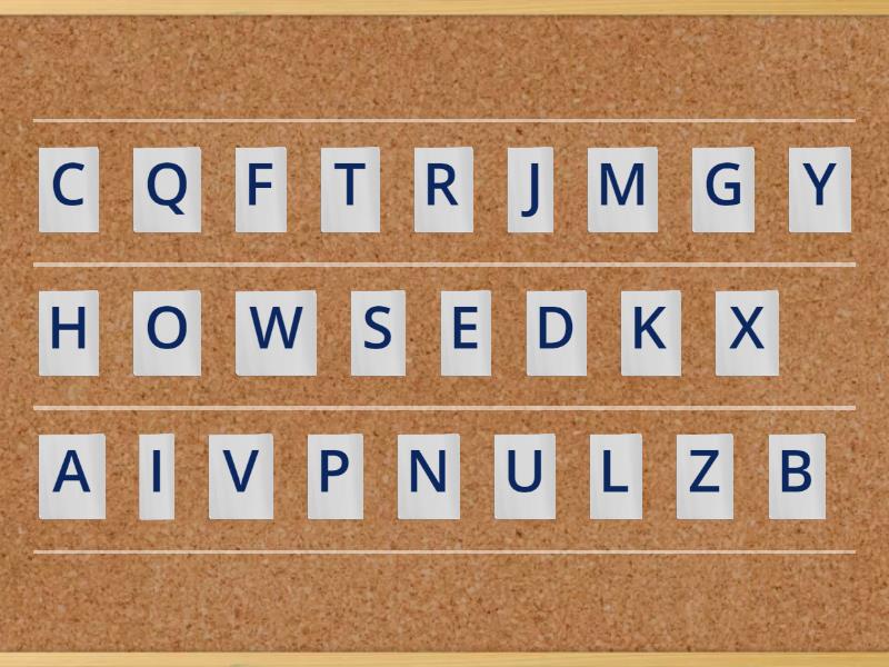 The Alphabet - Unjumble