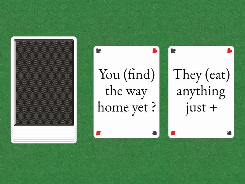 Make sentences in Present Perfect (+-?) - Speaking cards