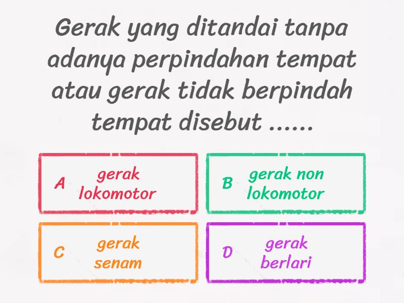 Gerak Non Lokomotor - PJOK - Quiz