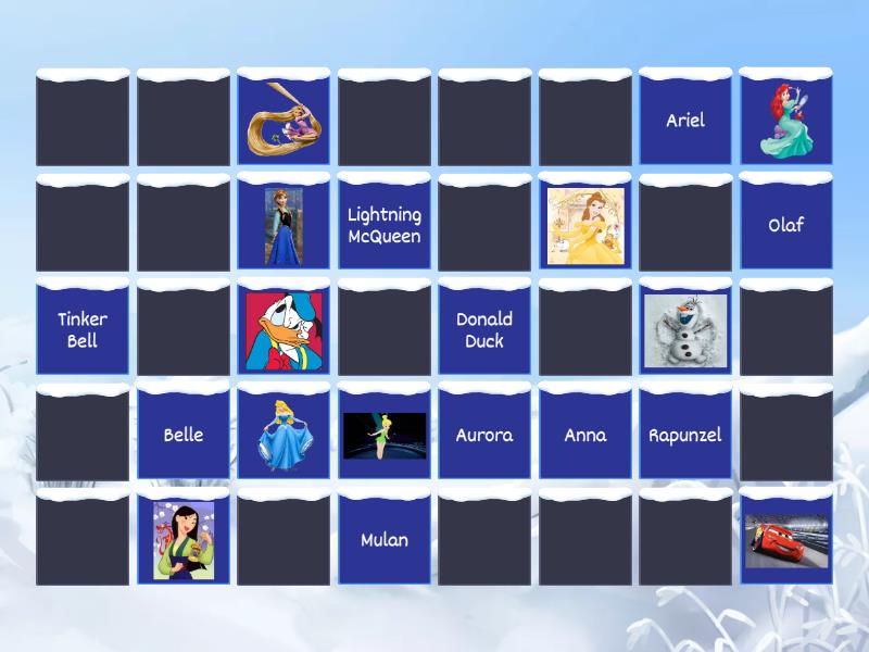 Disney Characters - Matching pairs