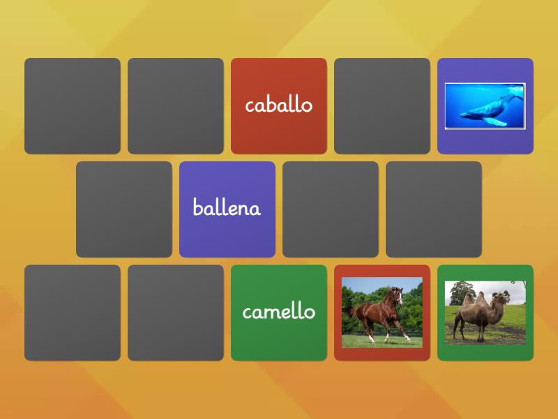 Encuentra las de animales con ll - Parejas