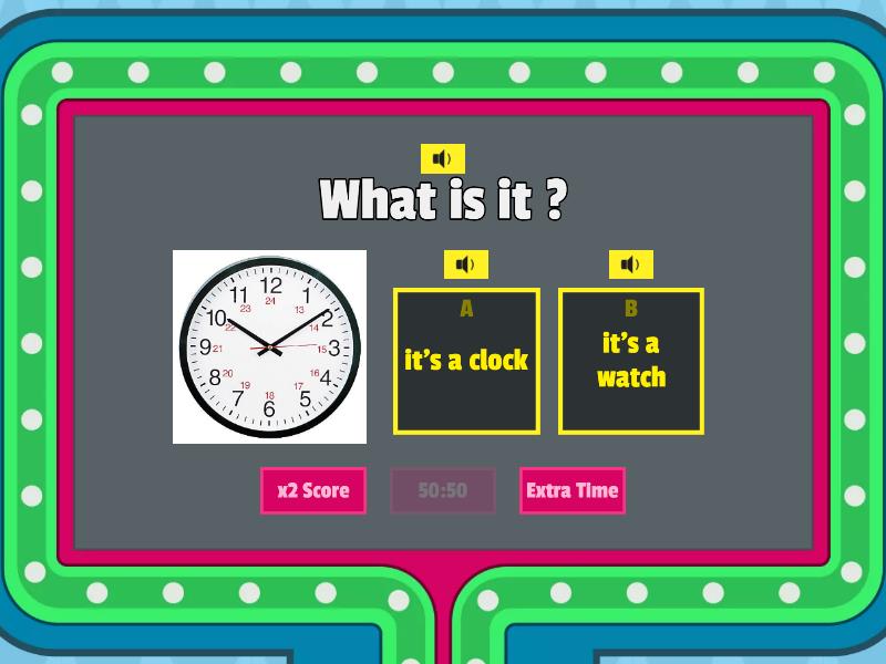Pete's Big lunch ( clock vs watch ) Quiz - Gameshow quiz