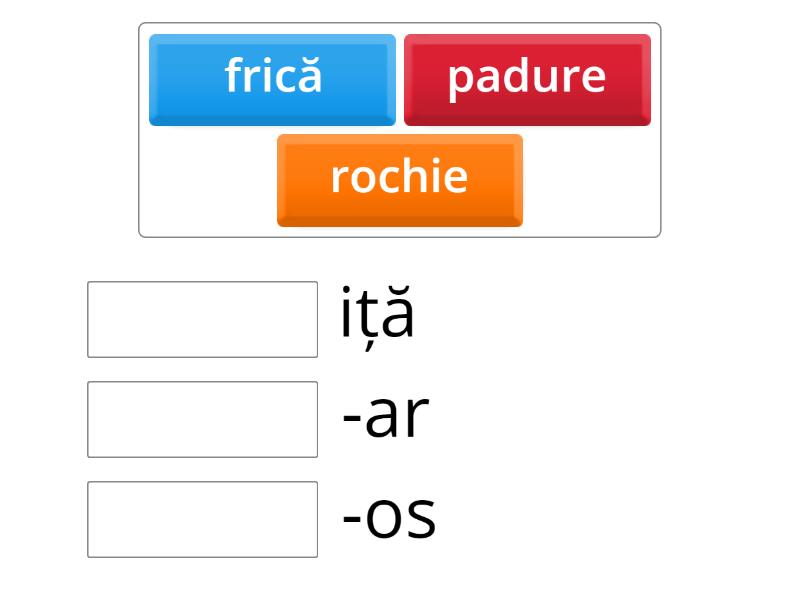 Derivare cu sufixe - Match up