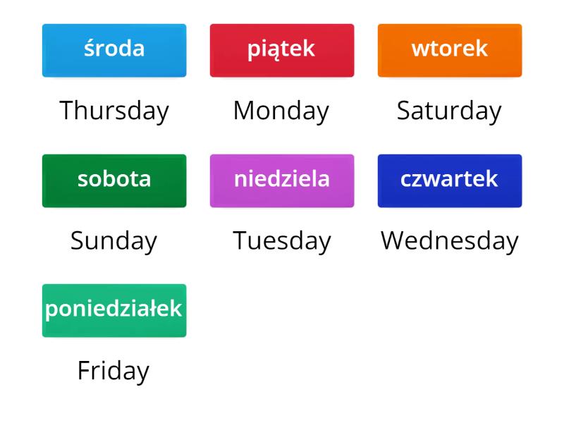 Nea 3 unit 6 days of the week - SP4 - Unscramble