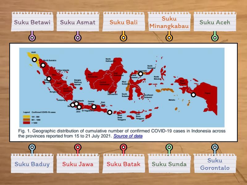 Peta Sebaran Suku di Indonesia - Labelled diagram