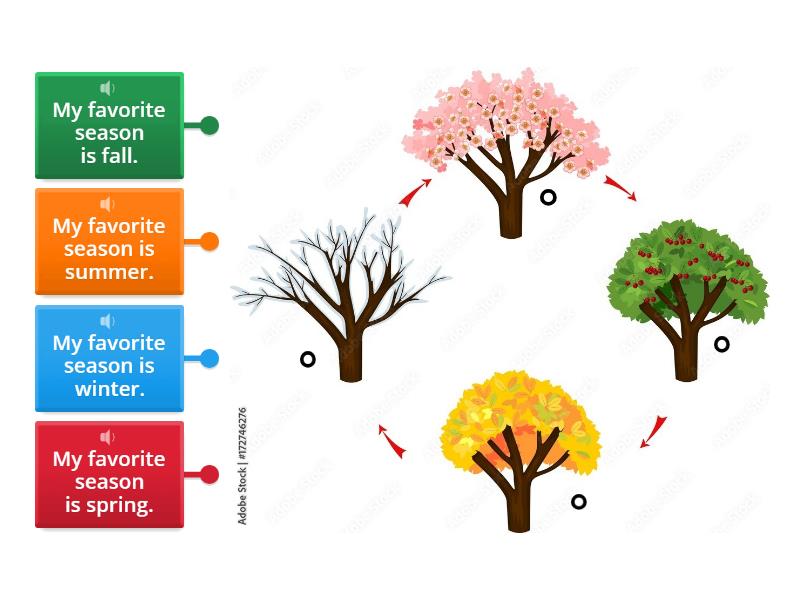 Label the seasons - Labelled diagram