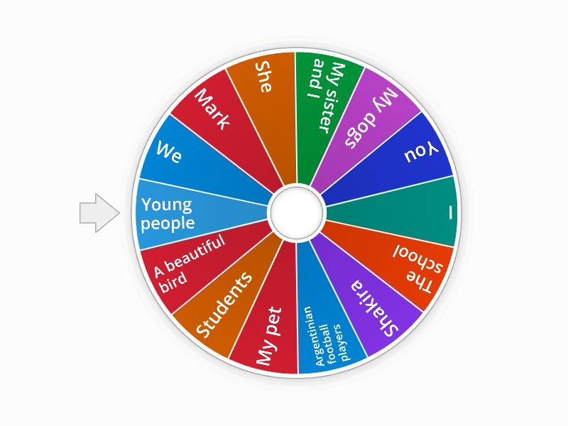 Pronoun - Spin the wheel