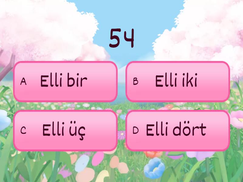 SAYILAR 1-100 - Quiz