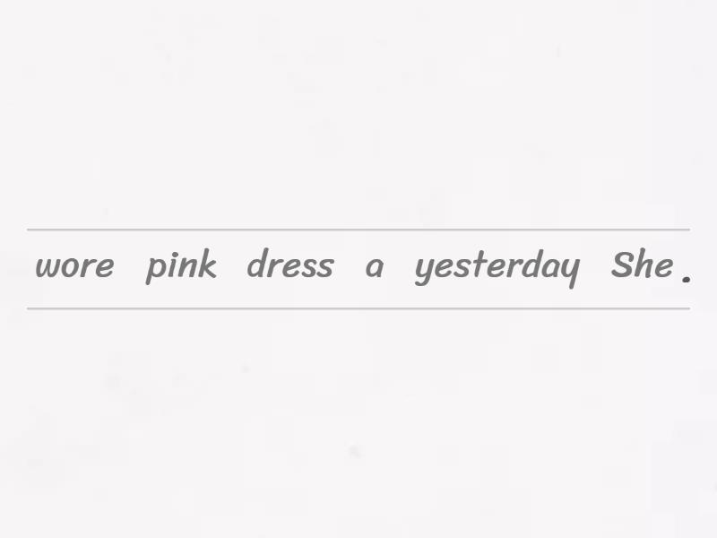 Re- order sentences- Past simple (Irregular verbs) - Unjumble