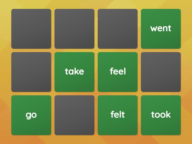 Go Getter 2 Unit 6.3 Irregular verbs - Matching pairs