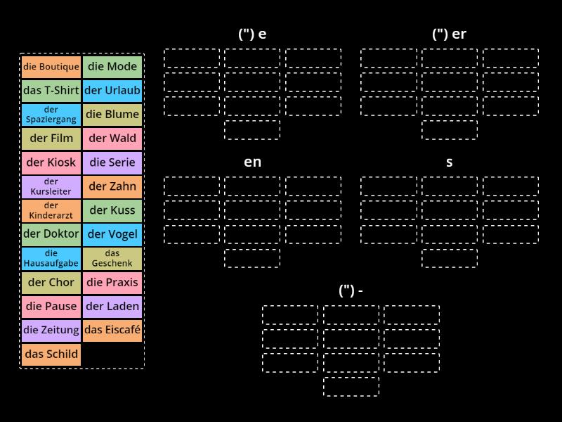 Momente A1 L11 Plural - Group sort