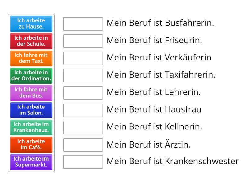 Berufe_mein - Match up