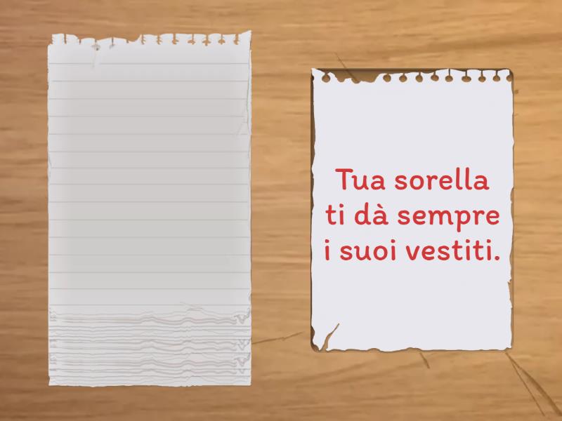 Pronomi doppi Italiano - Random cards