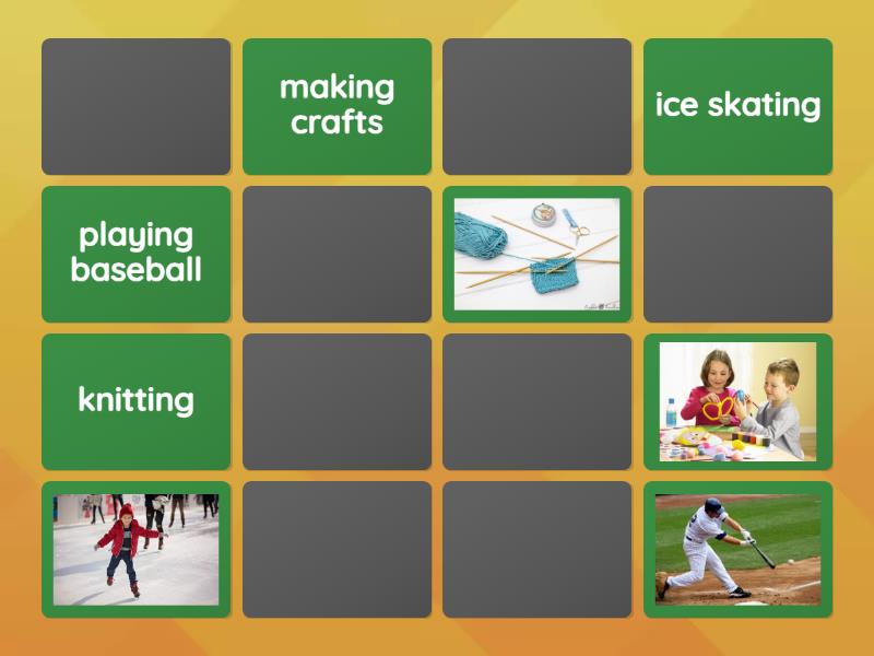 Hobbies - Matching pairs