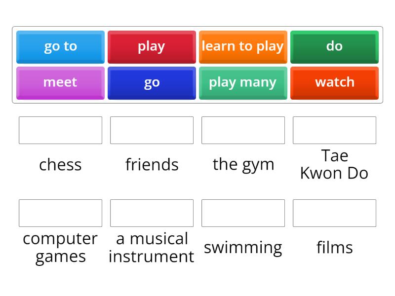 VERB + NOUN collocations - Match up