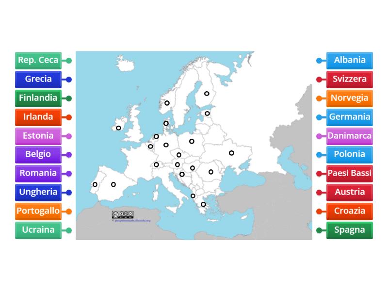 Gli Stati europei - Labelled diagram