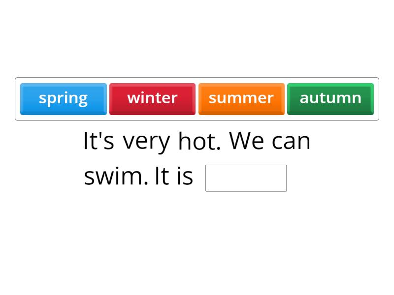 4 Seasons - Complete the sentence