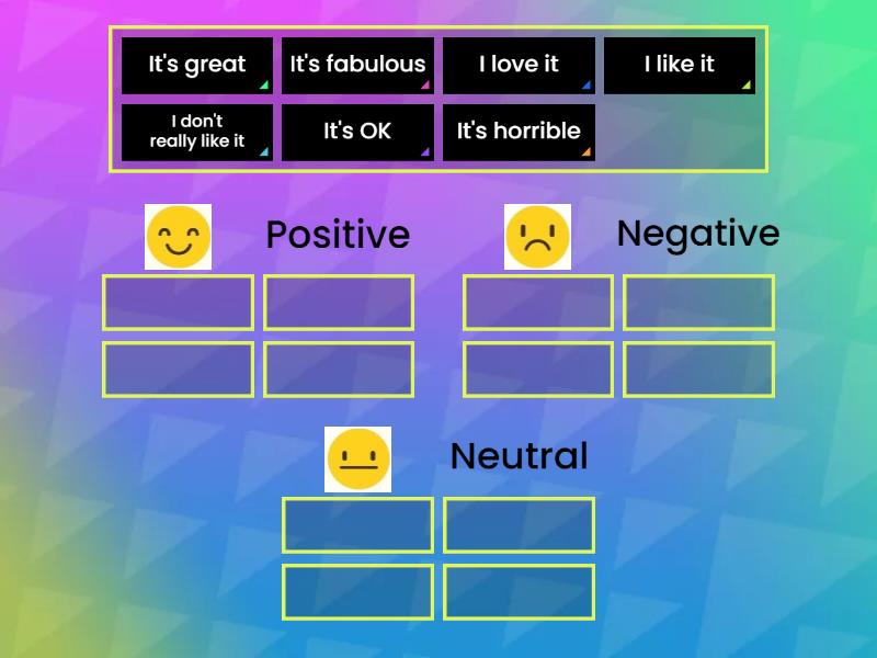 Positive Negative - Group sort