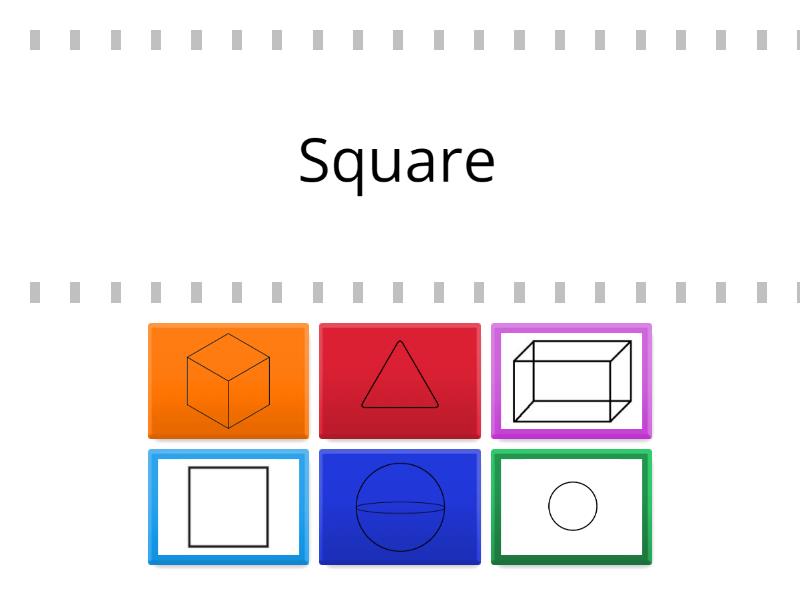 Identify The Names Of 2d And 3d Shapes Find The Match