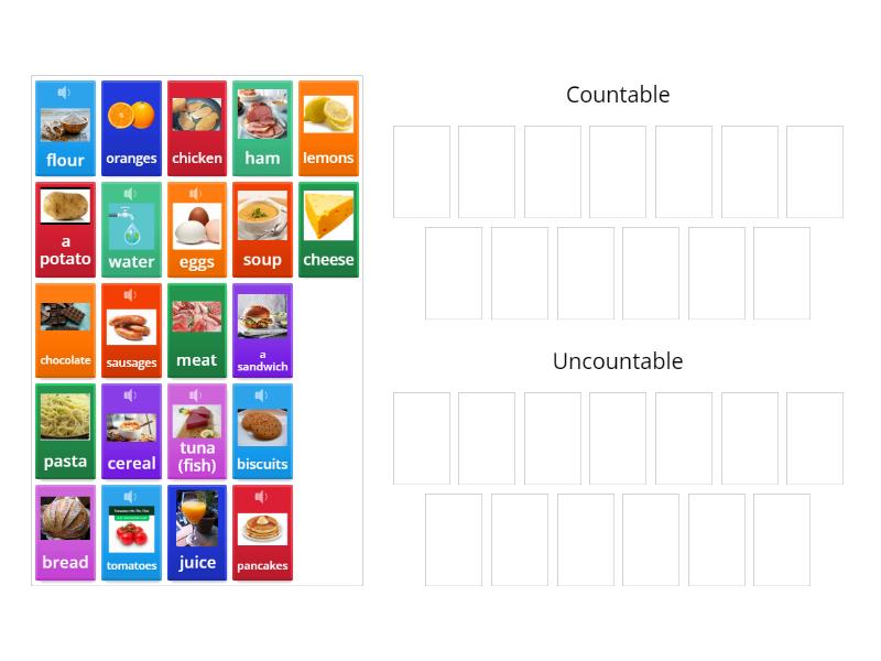 Go getter 2/2 Countable/uncountable - Group sort