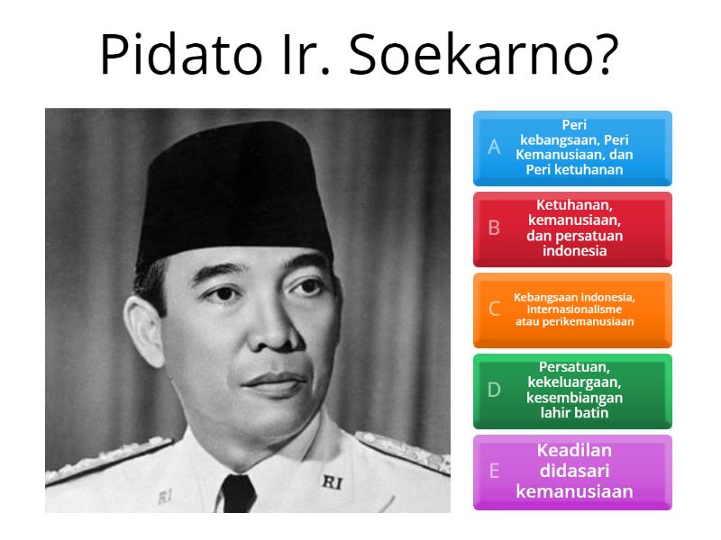 Peta pemikiran para pendiri bangsa tentang pancasila - Quiz