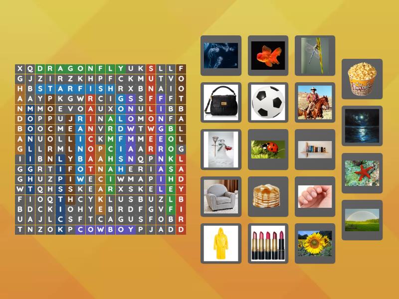 Compound words (phase 5) - Wordsearch