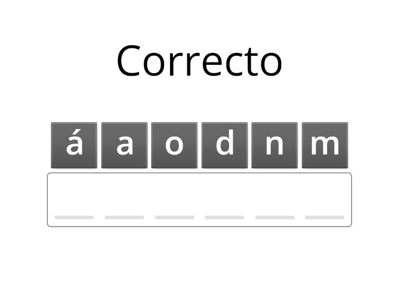 Ordena y encuentra la palabra perdida. - Anagrama