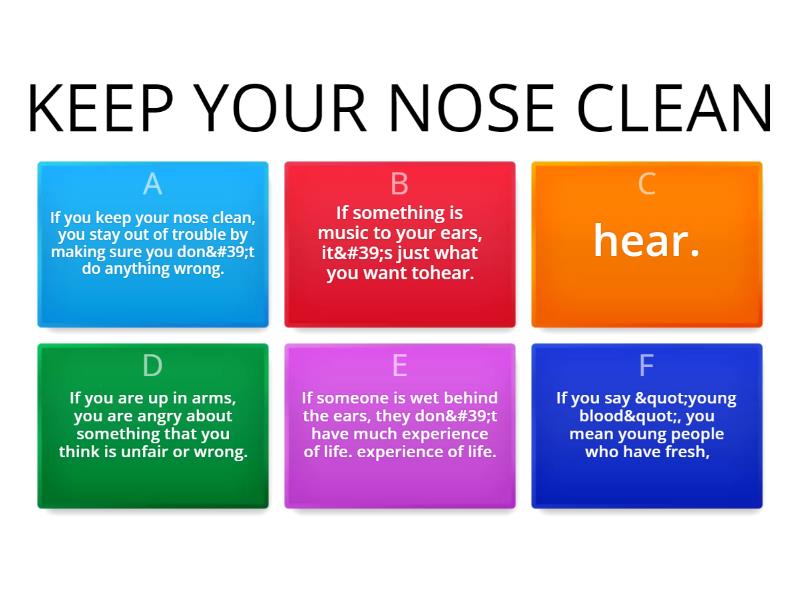 KEEP YOUR NOSE CLEAN - Quiz
