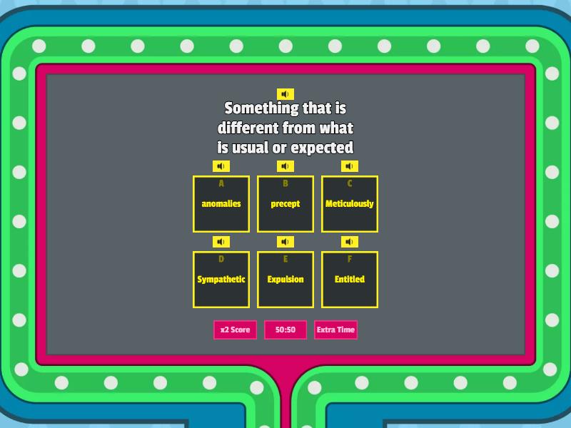 Wonder Vocabulary - Gameshow quiz