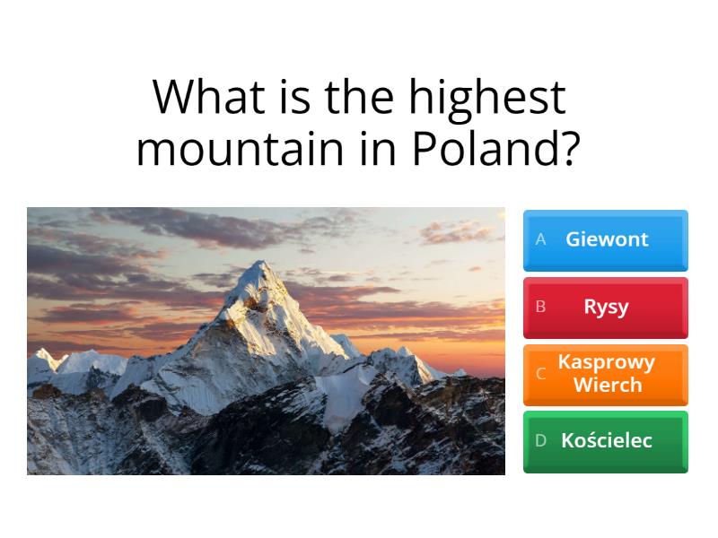 The highest mountain - Quiz