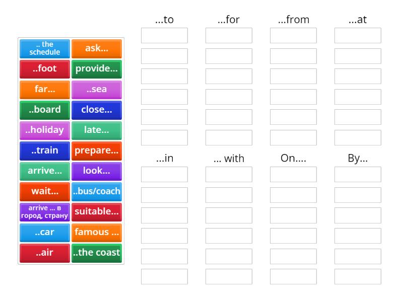 Destination b1, unit 9, prepositional - Group sort
