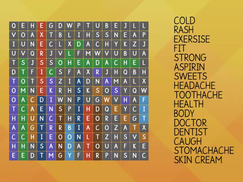 Health - Wordsearch