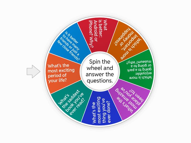 FO2 U3 Comparative and Superlative questions - Spin the wheel