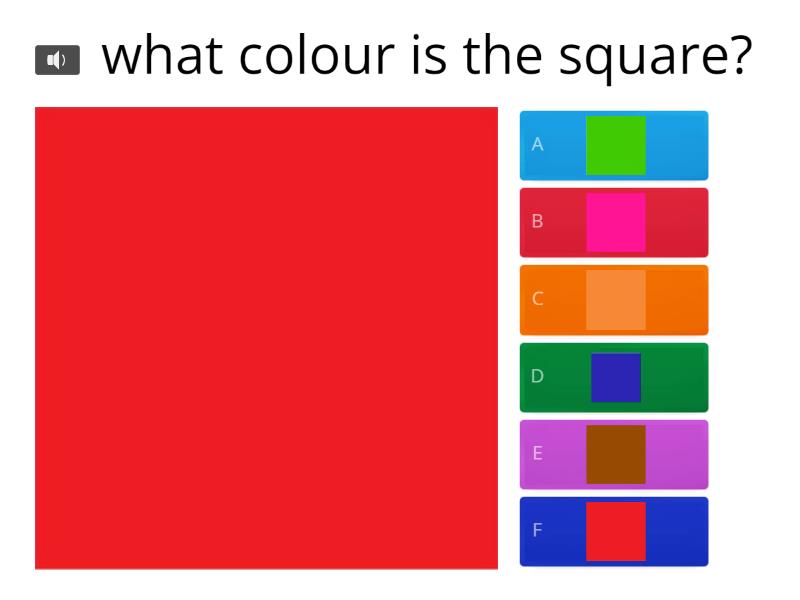 Identify colours - Quiz