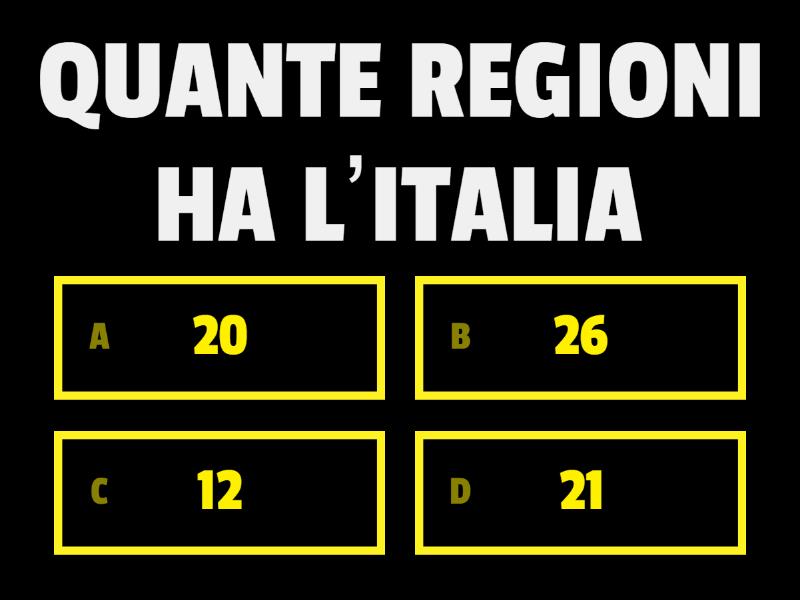 GEOGRAFIA ITALIA - Quiz